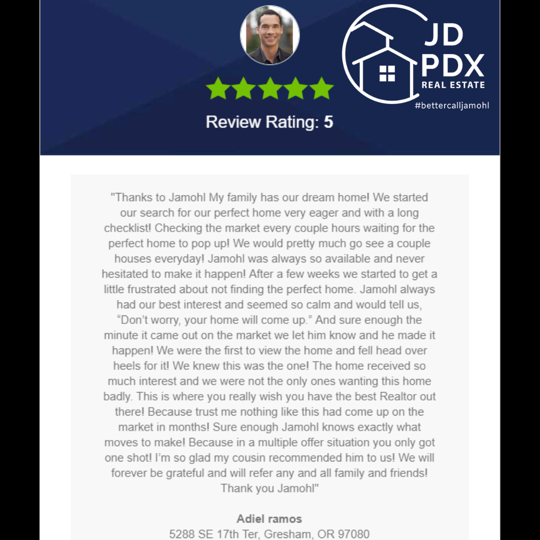 Testimonials - JD PDX Real Estate