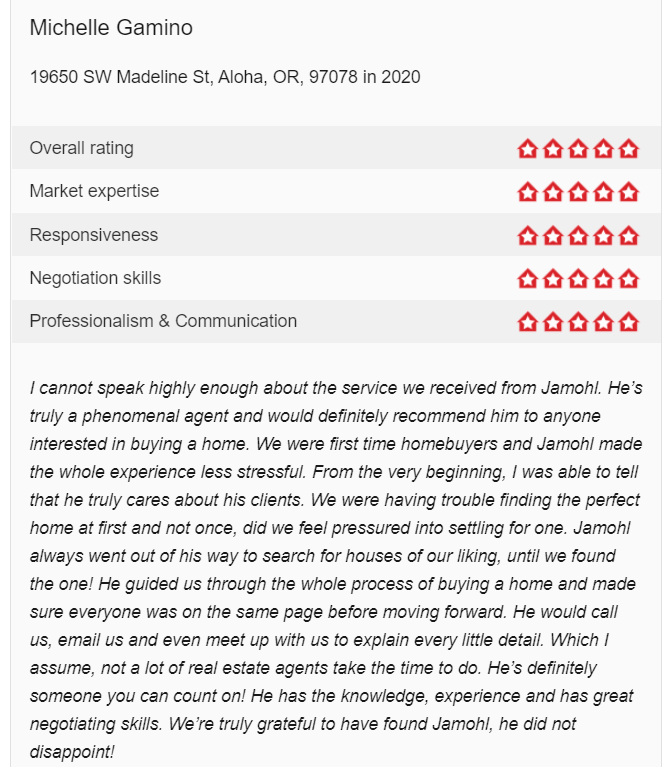 Testimonials - JD PDX Real Estate